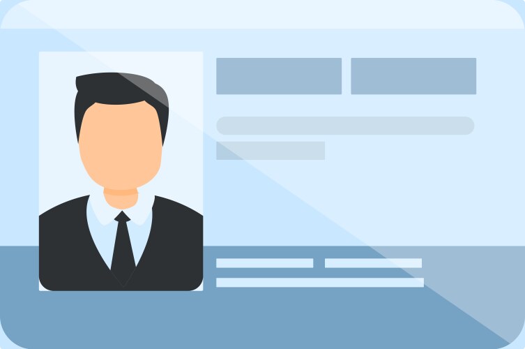 Id card state icon cartoon style Royalty Free Vector Image