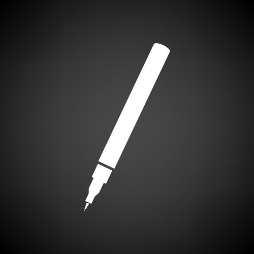 White pen icon Royalty Free Vector Image - VectorStock