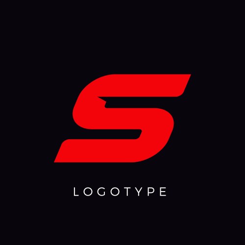 Speed letter r red race monogram logo italic Vector Image