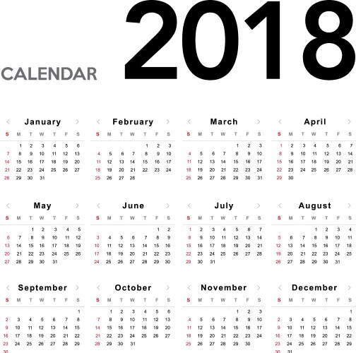 Calendar 2030 sunday Royalty Free Vector Image