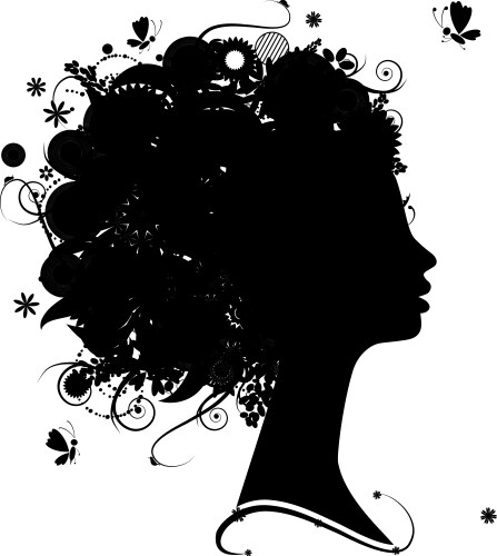 Female profile spot Royalty Free Vector Image - VectorStock