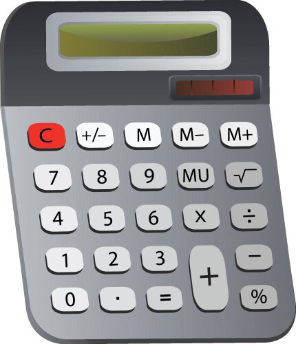 Realistic electronic calculator Royalty Free Vector Image