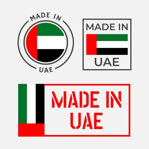 Logo for uae country Royalty Free Vector Image