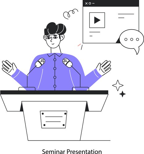 Seminar presentation Royalty Free Vector Image
