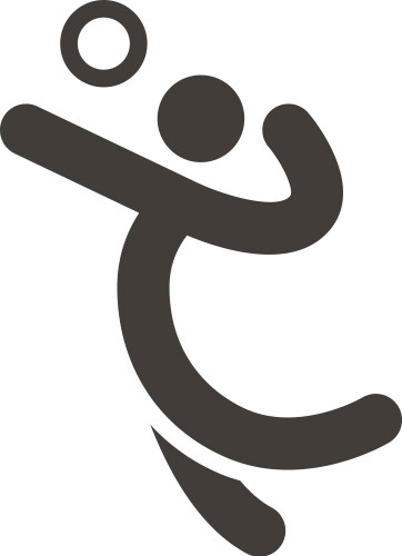 Volleyball tournament icon cartoon style Vector Image