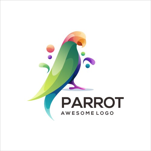 Parrots realistic wildlife flight exotic colored Vector Image