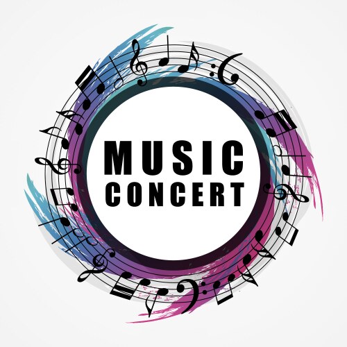 Round music border Royalty Free Vector Image - VectorStock