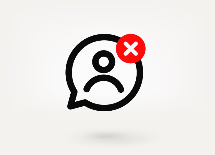 Speech bubble line icon conversation chat dialog Vector Image