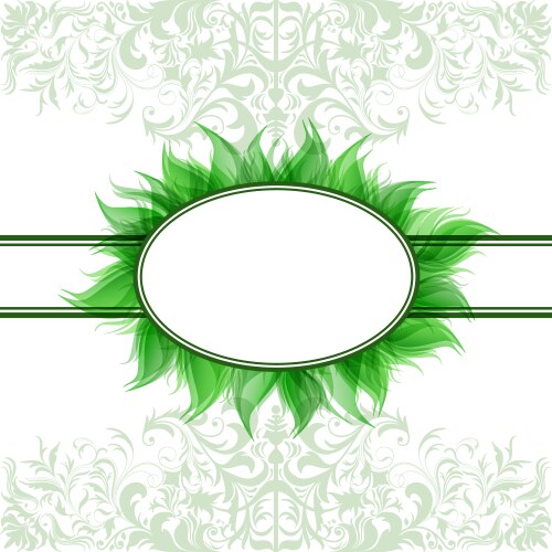 Abstract background with green leaves for design Vector Image