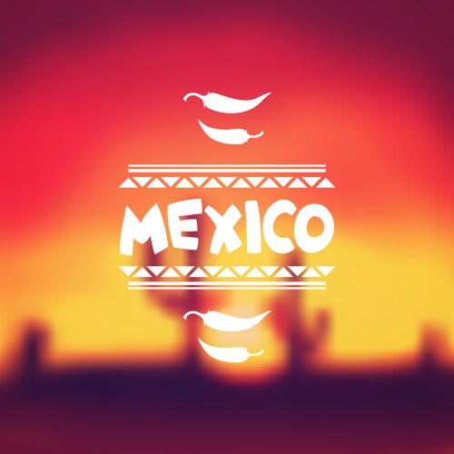 Collection of mexican stickers in native style Vector Image
