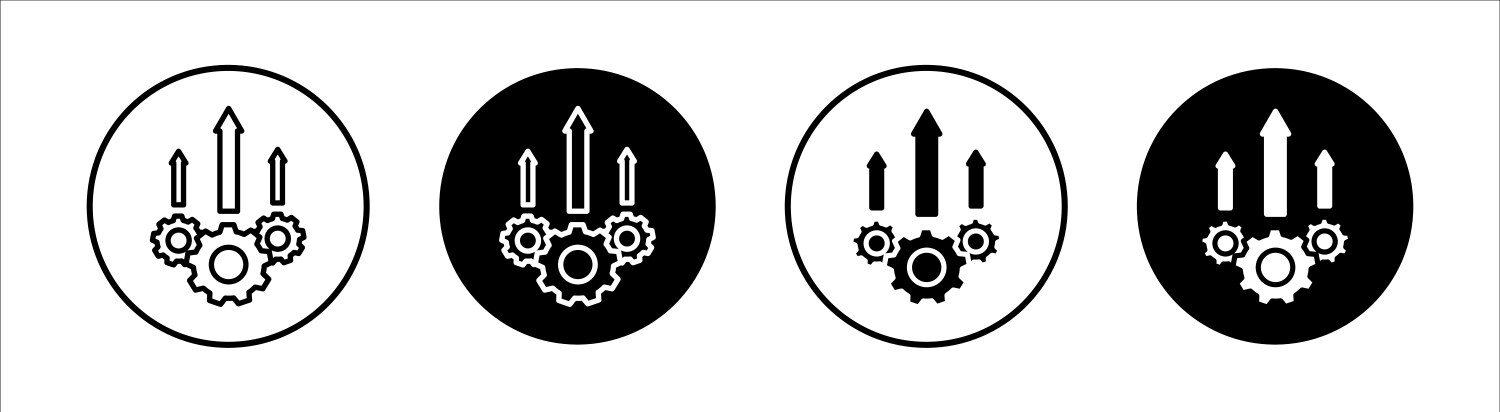 Boosting Productivity Icon Symbol Set Collection Vector Image