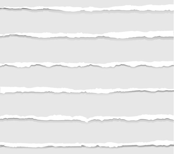 Ripped colored paper strips realistic crumpled Vector Image