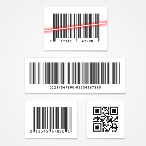 Shipping barcode label sticker template Royalty Free Vector