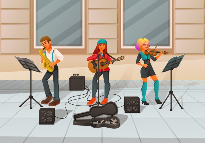 Music people compositions collection Royalty Free Vector