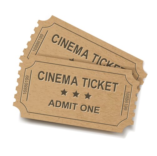 Old vintage paper ticket Royalty Free Vector Image