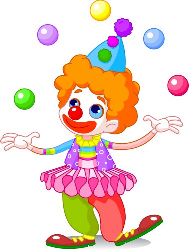 Clown blows bubbles Royalty Free Vector Image - VectorStock