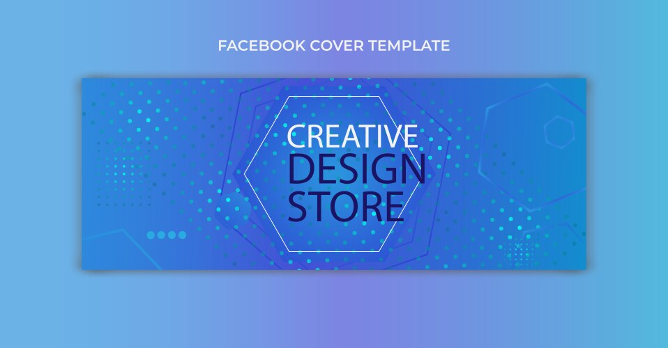 Gradient facebook cover page banner Royalty Free Vector