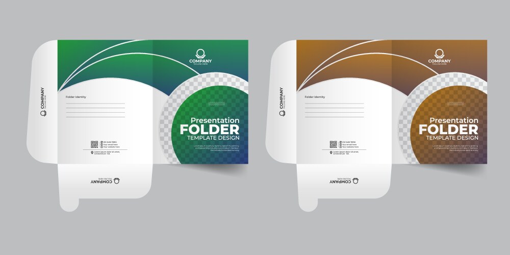 Creative stationery template file folder Vector Image