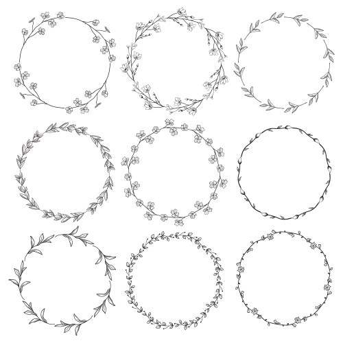 Wreath Outline Vector Images (over 18,000)