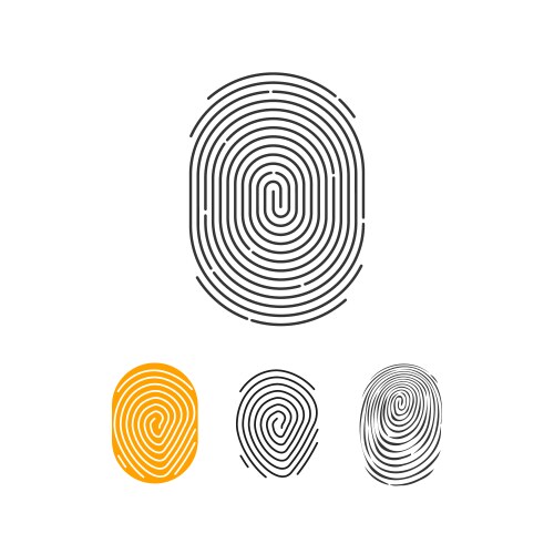 Fingerprint icon fingermark symbol Royalty Free Vector Image