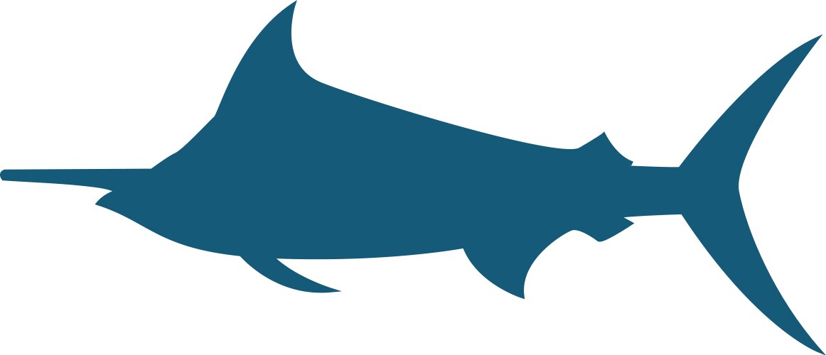 Marlin fish fishing template Royalty Free Vector Image