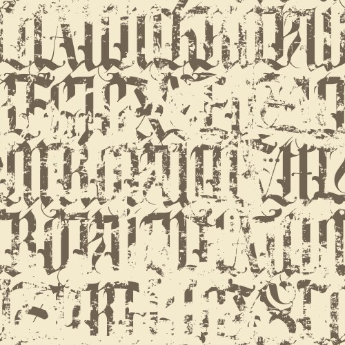 Vintage gothic alphabet Royalty Free Vector Image