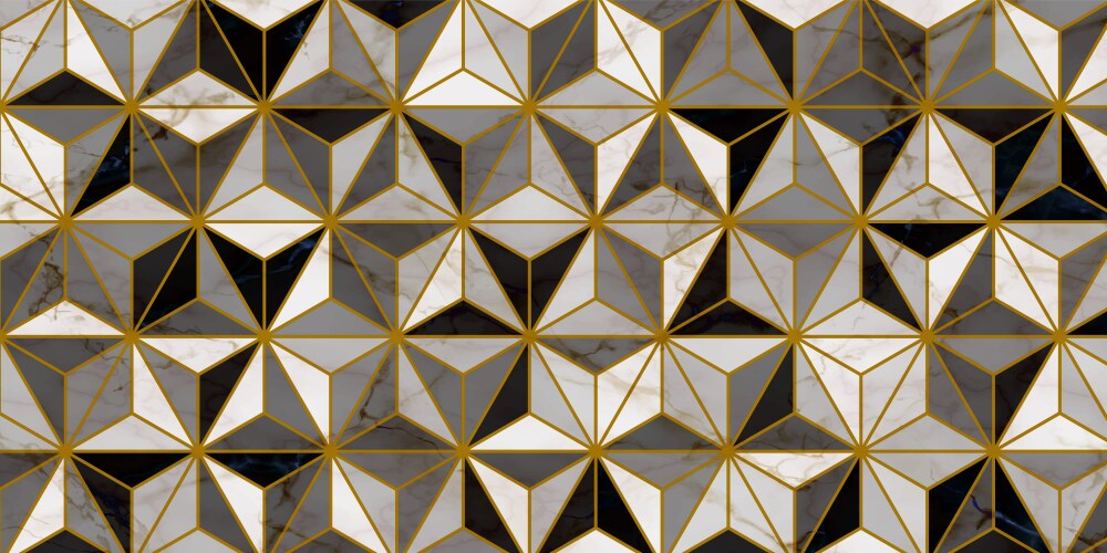 Marble luxury and snakeskin geometric seamless Vector Image