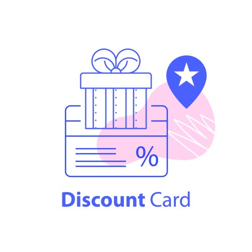 Customer loyalty program gift card cashback Vector Image