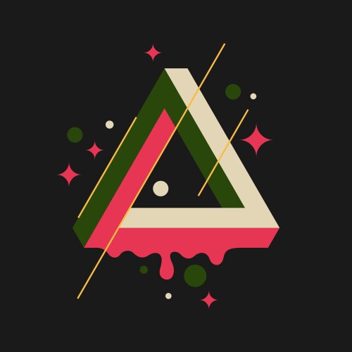 Abstract symbol impossible object triangle Vector Image