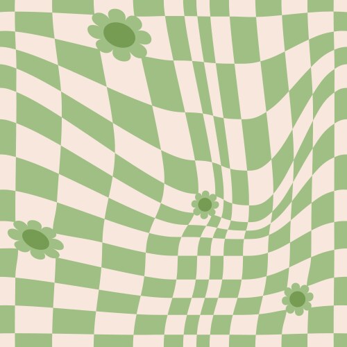 Psychedelic checkerboard poster Royalty Free Vector Image