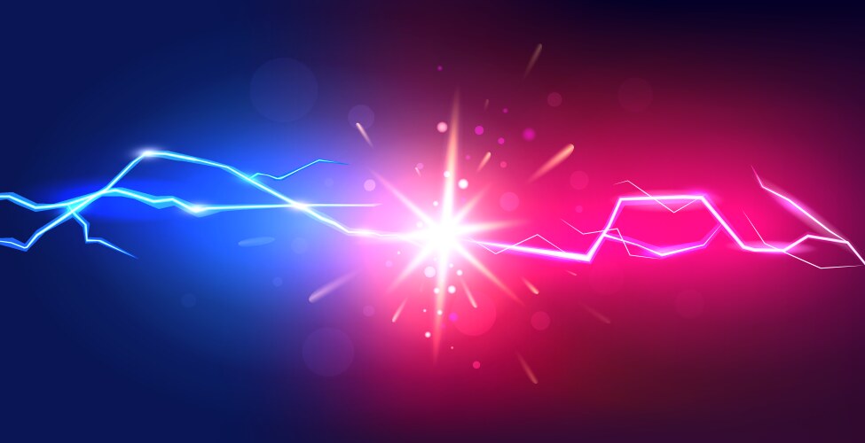 Lightning thunder storm realistic lightnings set Vector Image