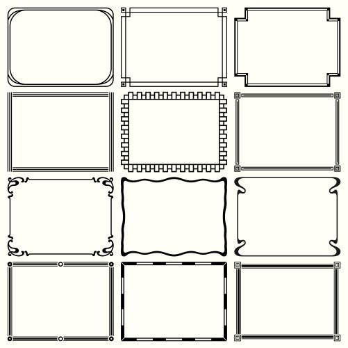 Decorative frames and borders backgrounds vintage Vector Image