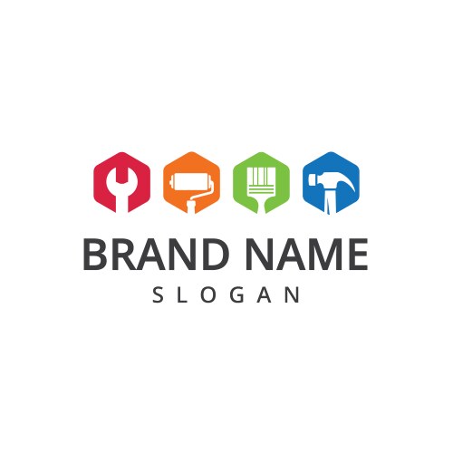 Home service logo designs template Royalty Free Vector Image