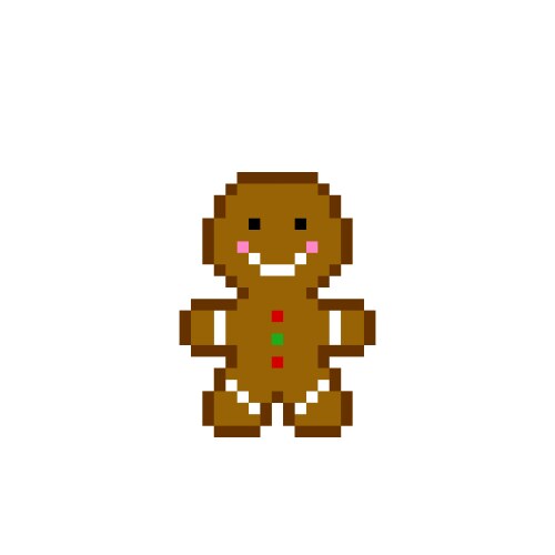 Christmas cookie gingerbread in snowman shape Vector Image