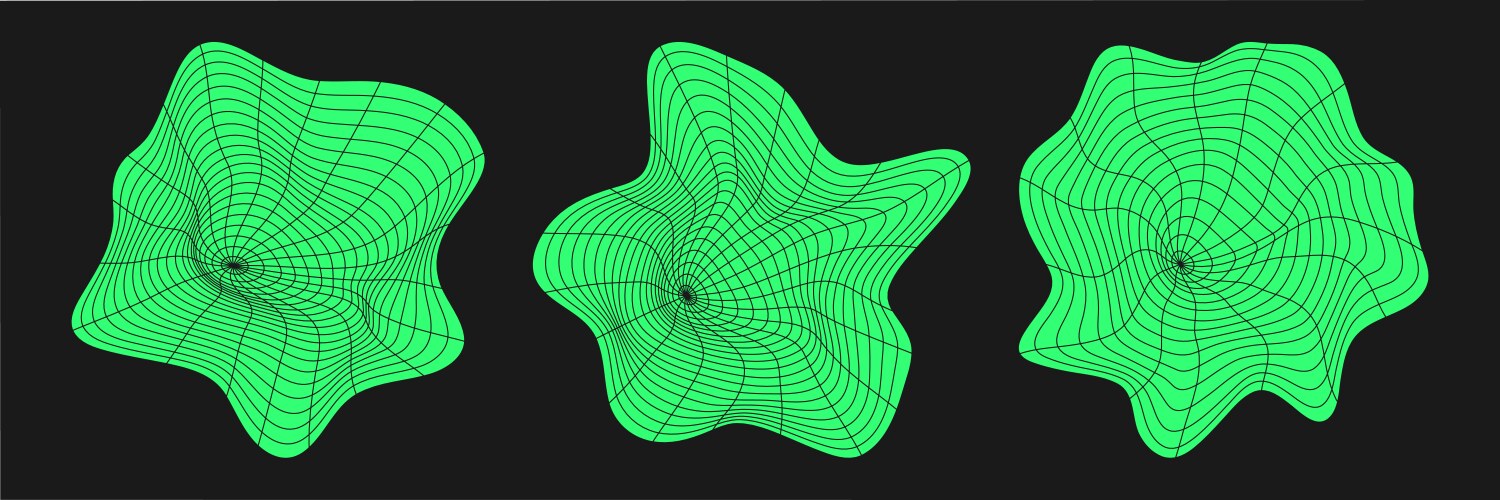 Cyber geometry y2k element cyberpunk shape Vector Image