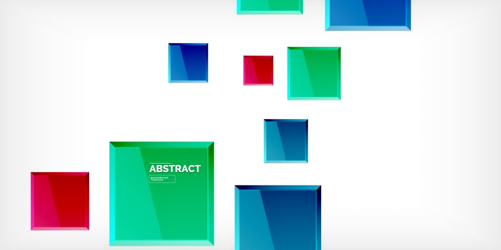 Shiny glossy metallic or plastic square design Vector Image