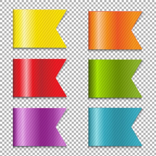 Colorful ribbons set Royalty Free Vector Image