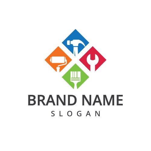 Home service logo designs template Royalty Free Vector Image