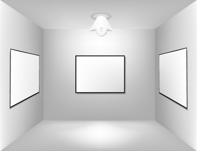 Empty white room Royalty Free Vector Image - VectorStock