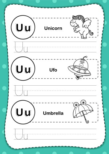 Alphabet Letter Exercise with Cartoon Vector Images (over 4,400)