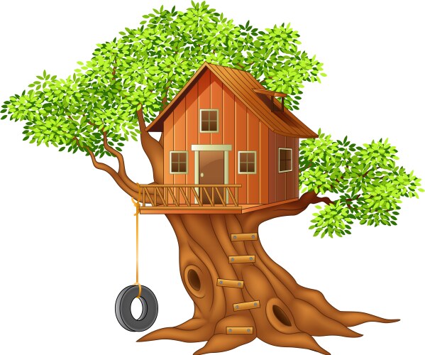 Tree house Royalty Free Vector Image - VectorStock