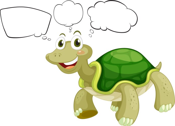 Turtle underwater animal cartoon Royalty Free Vector Image