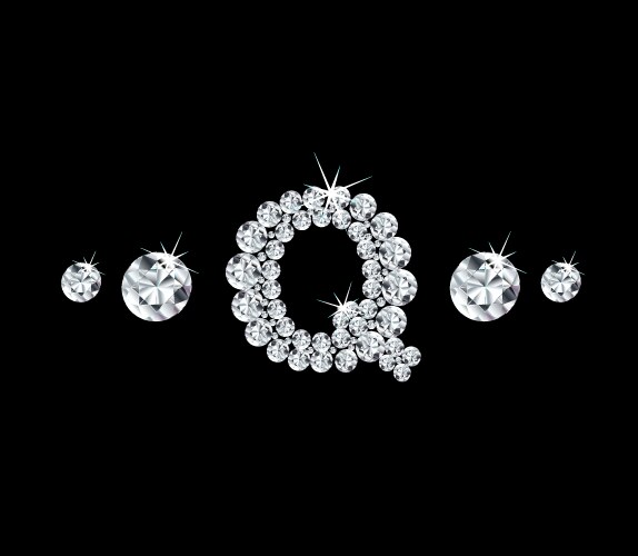 Diamond alphabetic letters Royalty Free Vector Image