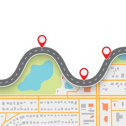Road map information symbols Royalty Free Vector Image