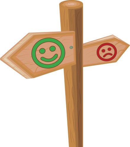 Positive and negative emotion failure success Vector Image