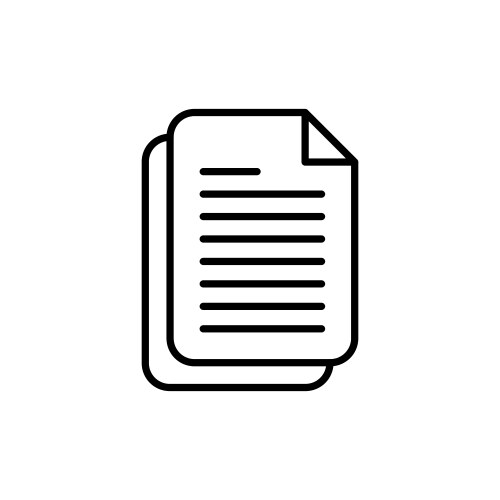 Document icon set contract or agreement copy Vector Image