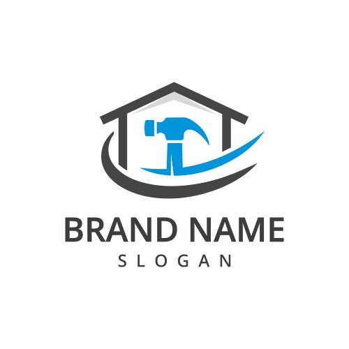 Home service logo designs template Royalty Free Vector Image