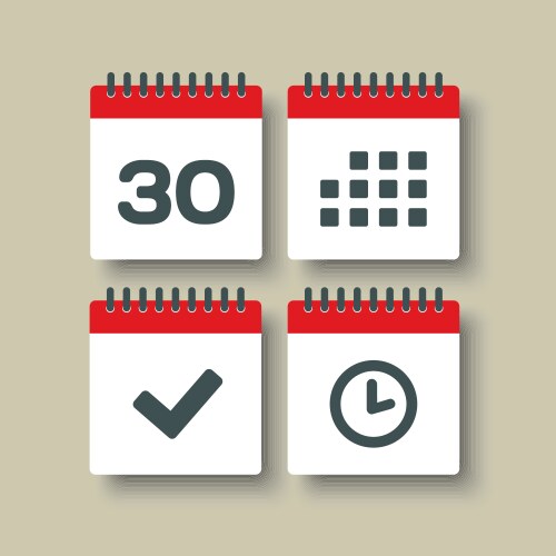 Template icon page calendar day week monday Vector Image