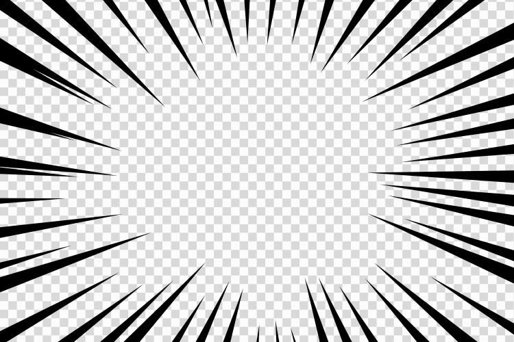 Abstract comic book flash explosion radial lines Vector Image
