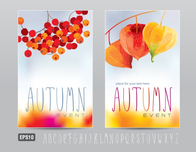 Autumn stylized alphabet letter m Royalty Free Vector Image